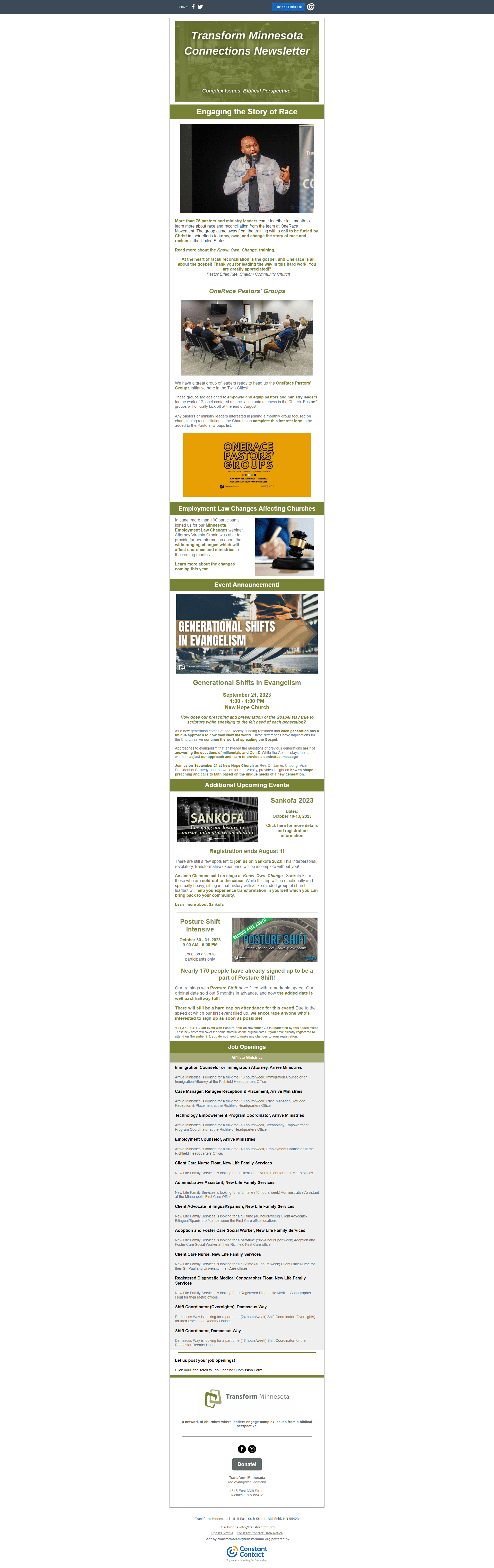 Newsletters - Transform MN